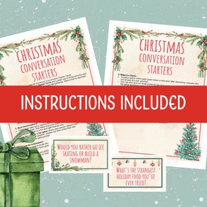 Christmas Conversation Starter Cards: 90 Holiday Dinner Table Topics ...