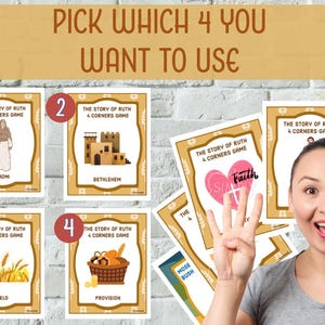 Story of Ruth 4 Corners Game: Bible Lesson Activity (printable PDF ...