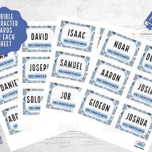 Old Testament Bible Character Match Card Game Instant - Etsy