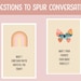 Boho Conversation Starter Cards: 90 Fun Discussion Questions (digital ...