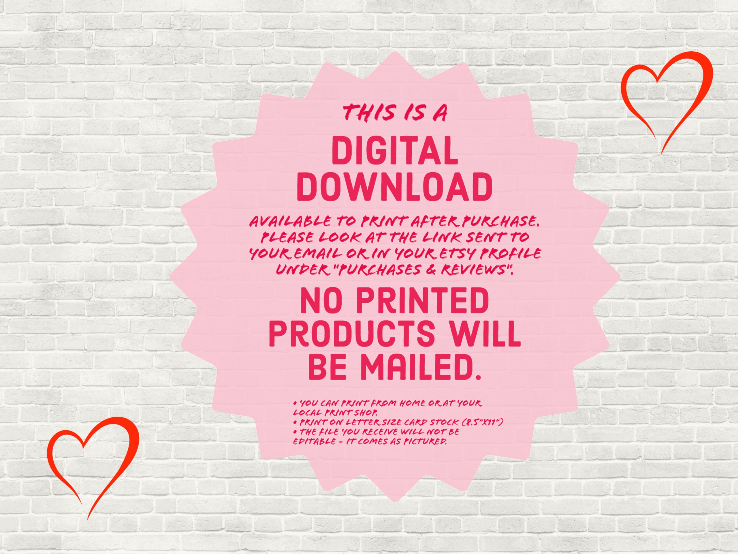 Valentine's Day Scavenger Hunt Instant Download Print - Etsy