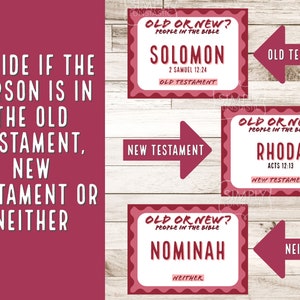 Old or New? People of the Bible Game | Old and New Testament Game ...