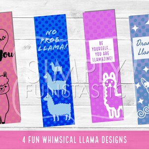 Llama Bookmarks Set of 4 | Llama Printable | 4 Different Designs ...