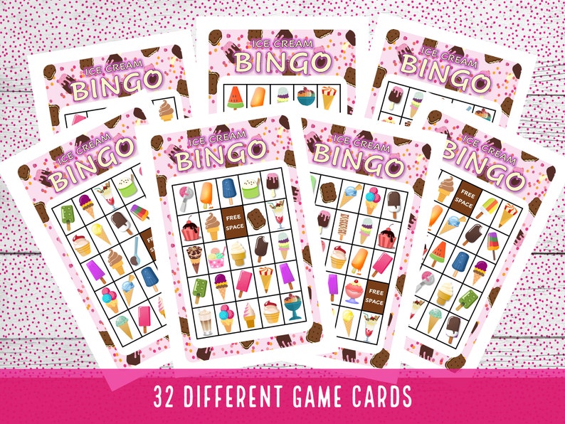 Ice Cream Bingo | Ice Cream Party | Kid's Party | Ice Cream Birthday ...