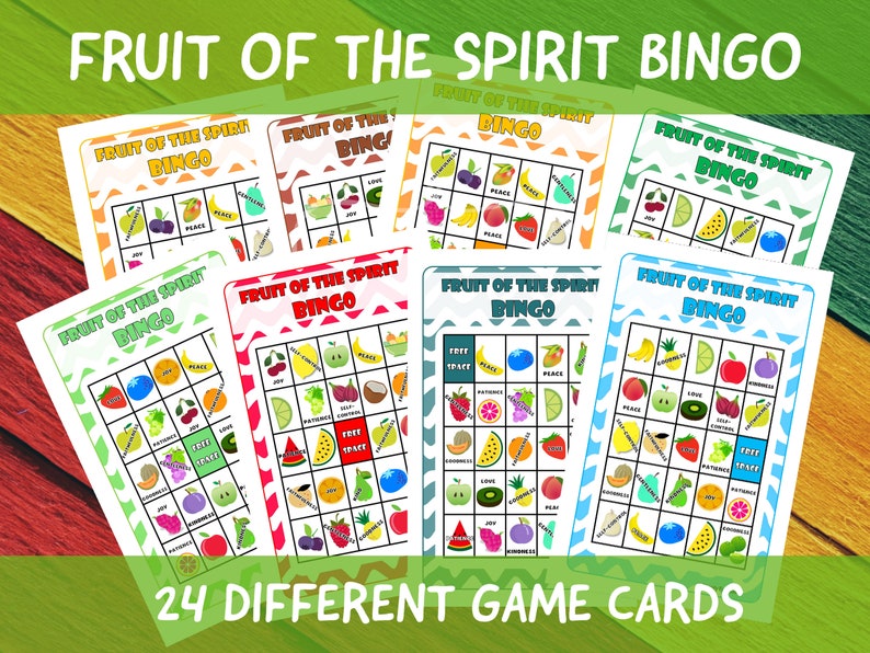 Fruit of the Spirit Bingo | Sunday School Game | Christian Game | Bible ...