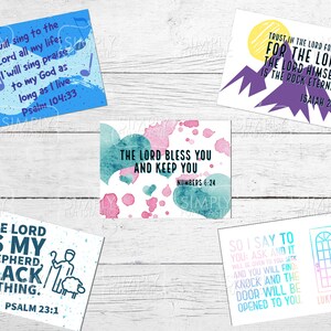 30 Kids Scripture Cards Children's Memory Verse Cards - Etsy