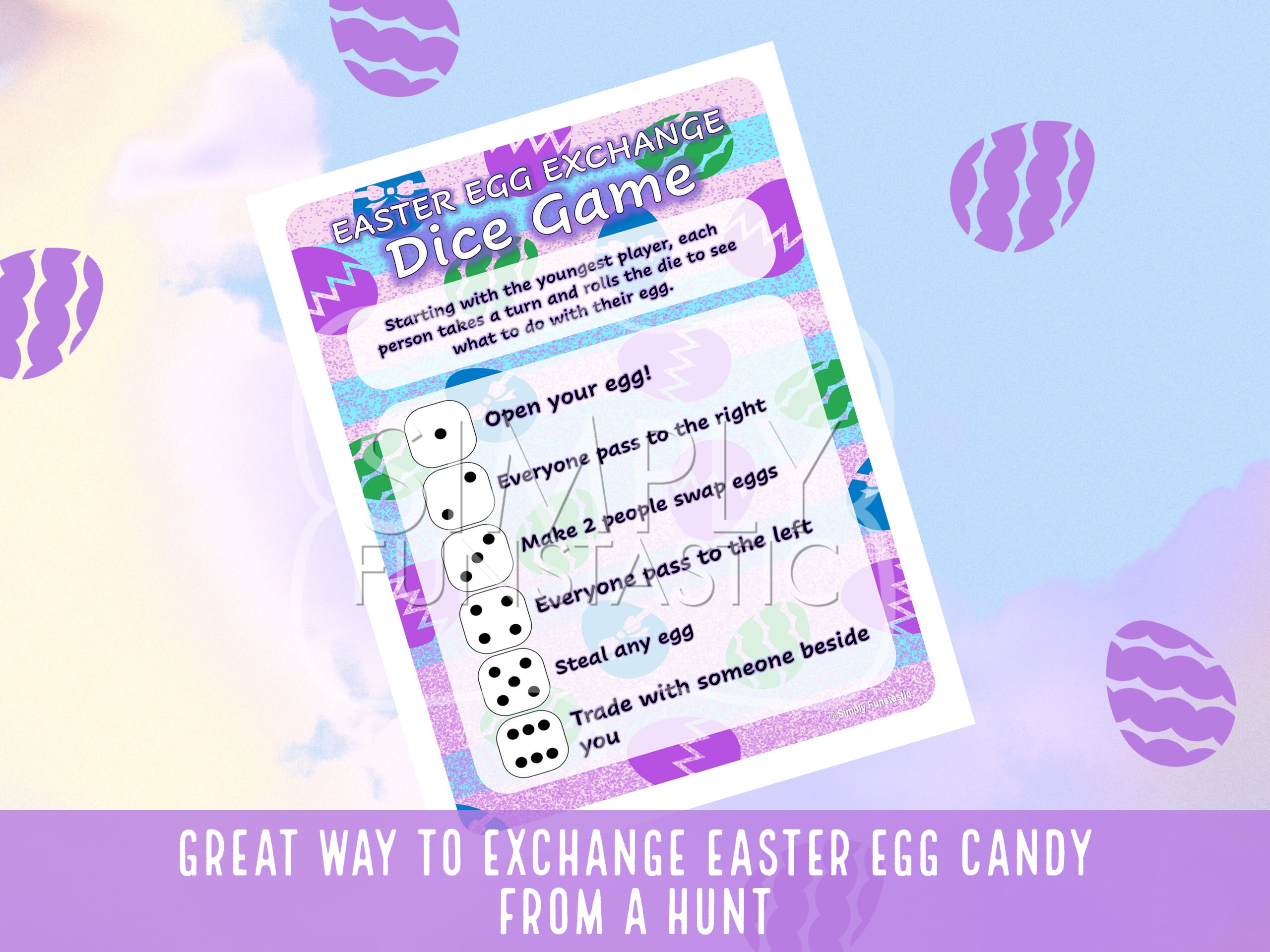 Easter Egg Exchange Dice Game: Printable Party Game (PDF) - Etsy