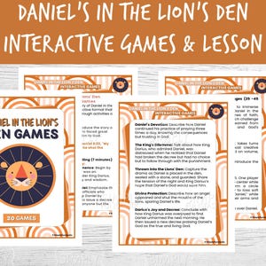Interactive Daniel in the Lions' Den" Bible Story Lesson Fun Activities ...