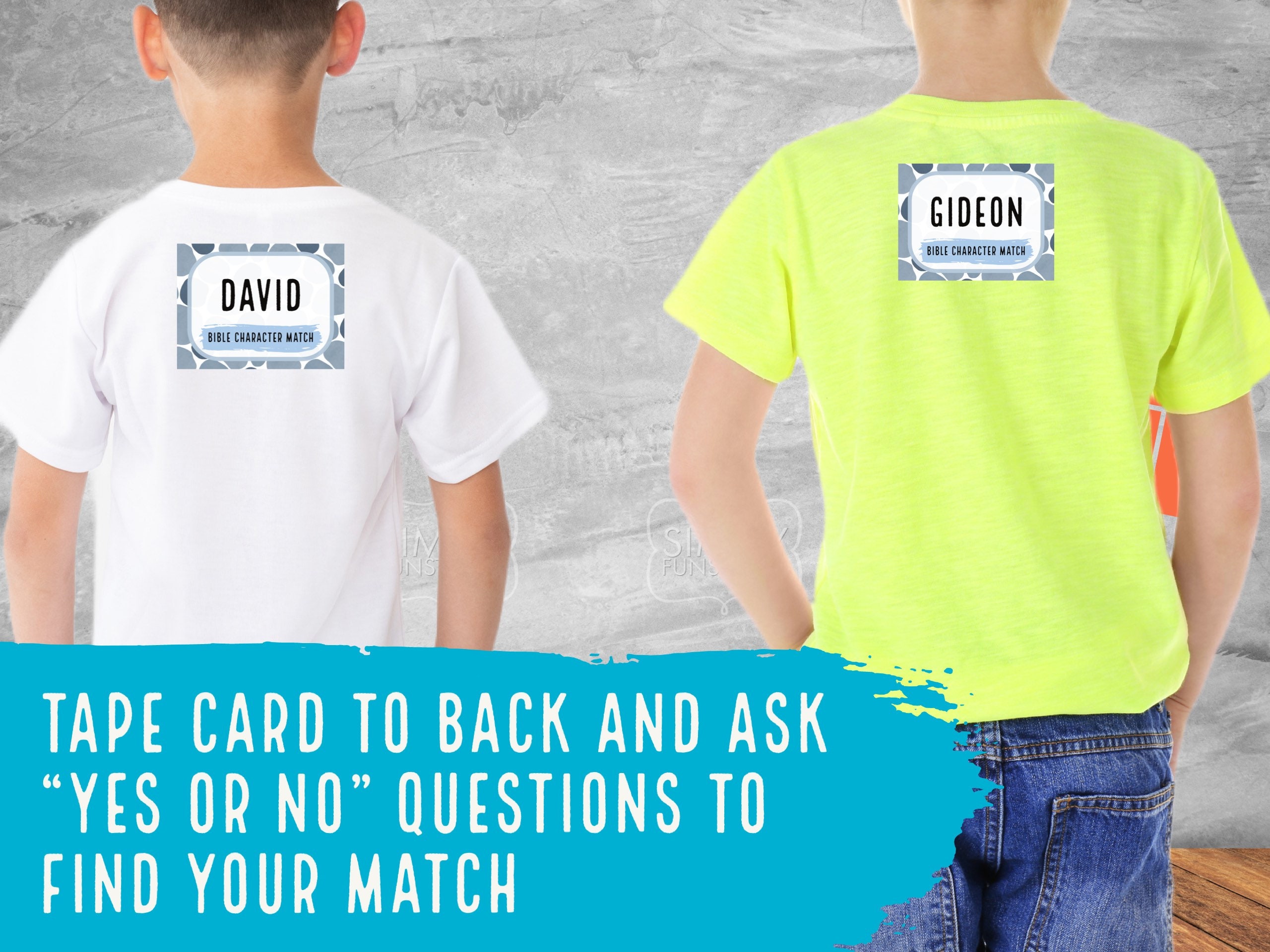 Old Testament Bible Character Match Card Game Bible on the Back Game ...