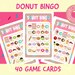 Donut Bingo Donut Party Game Donut Birthday Party Donut Printable Game ...