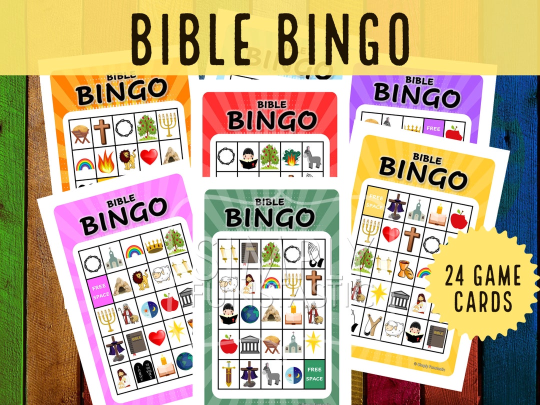 Bible Bingo Game: 24 Christian Cards (instant Download) - Etsy