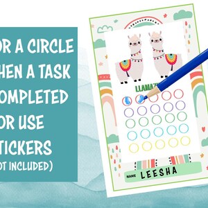 Llama Reward Charts: Kids Chore & Potty Training (digital Download) - Etsy