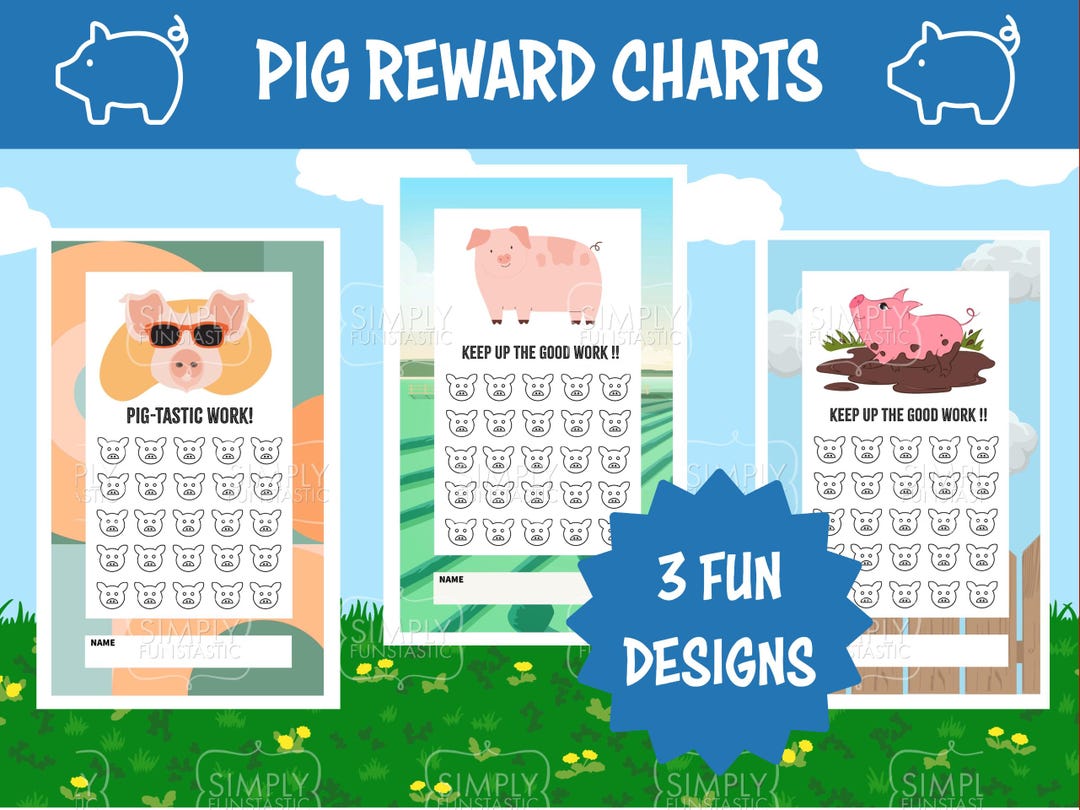 Pig Reward Chart Bundle: Classroom Behavior Tracker (instant Download ...