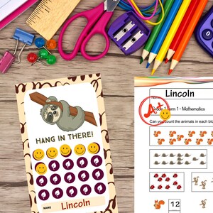 3 Sloth Classroom Reward Incentive Charts | Children Reward ...