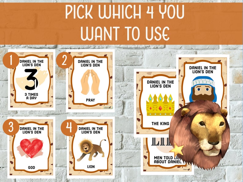 Daniel in the Lion's Den 4 Corners Game, Daniel Game, Church Game ...