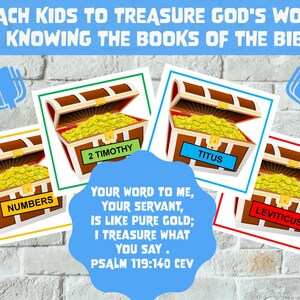 Treasure Chest Books of the Bible Flashcards & Games| Bible Printable ...
