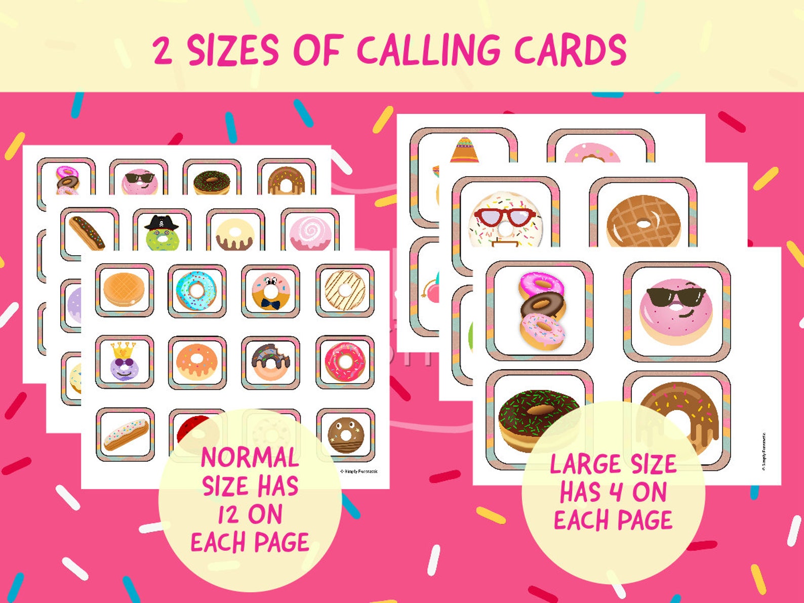 Donut Bingo Donut Party Game Donut Birthday Party Donut Printable Game ...