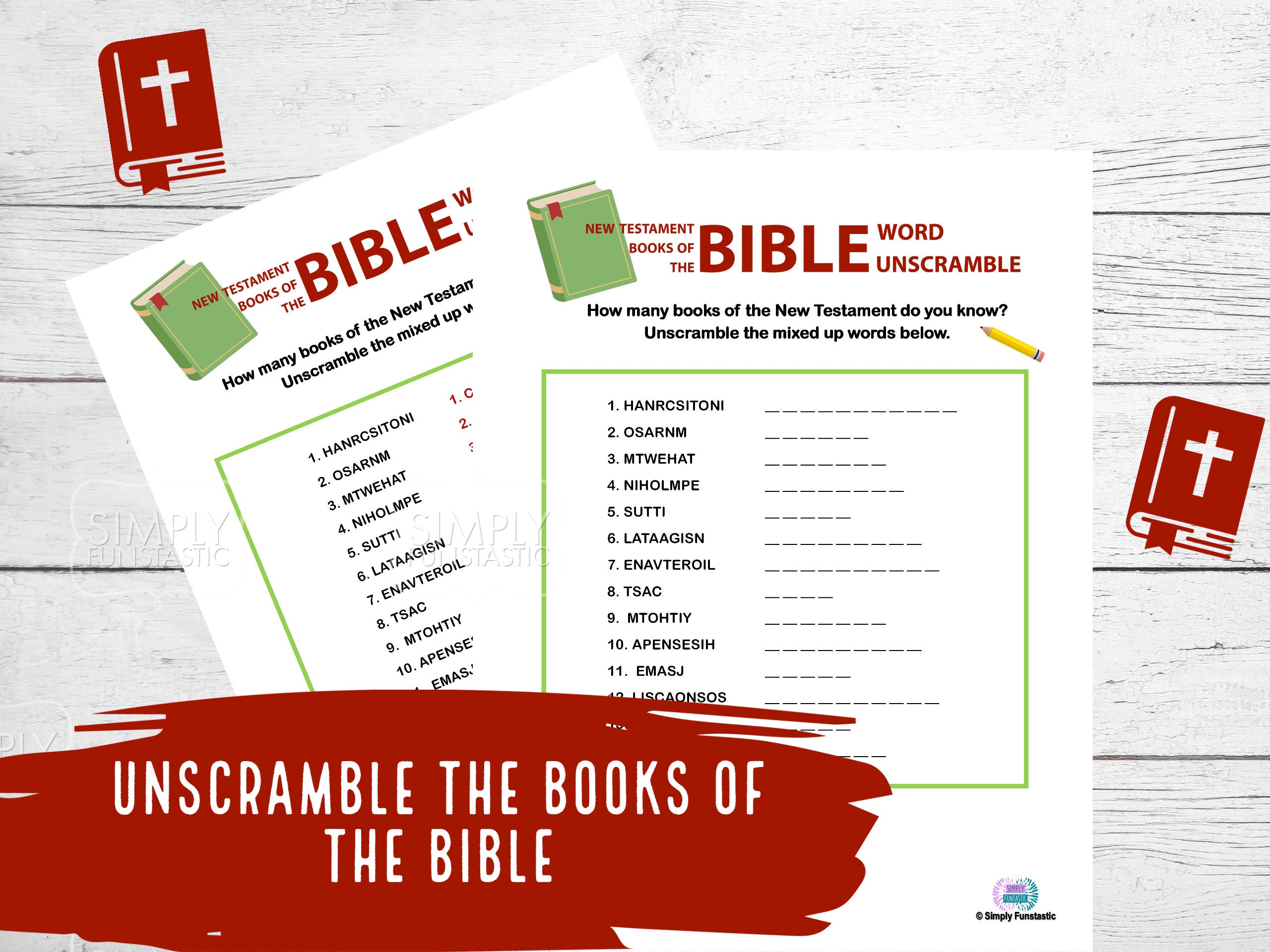 Engaging Bible Activities Set New Testament Games Pack Printable Bible ...