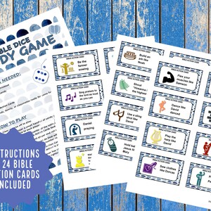 Bible Dice Candy Game Printable | Bible Game | Bible Printable Activity ...