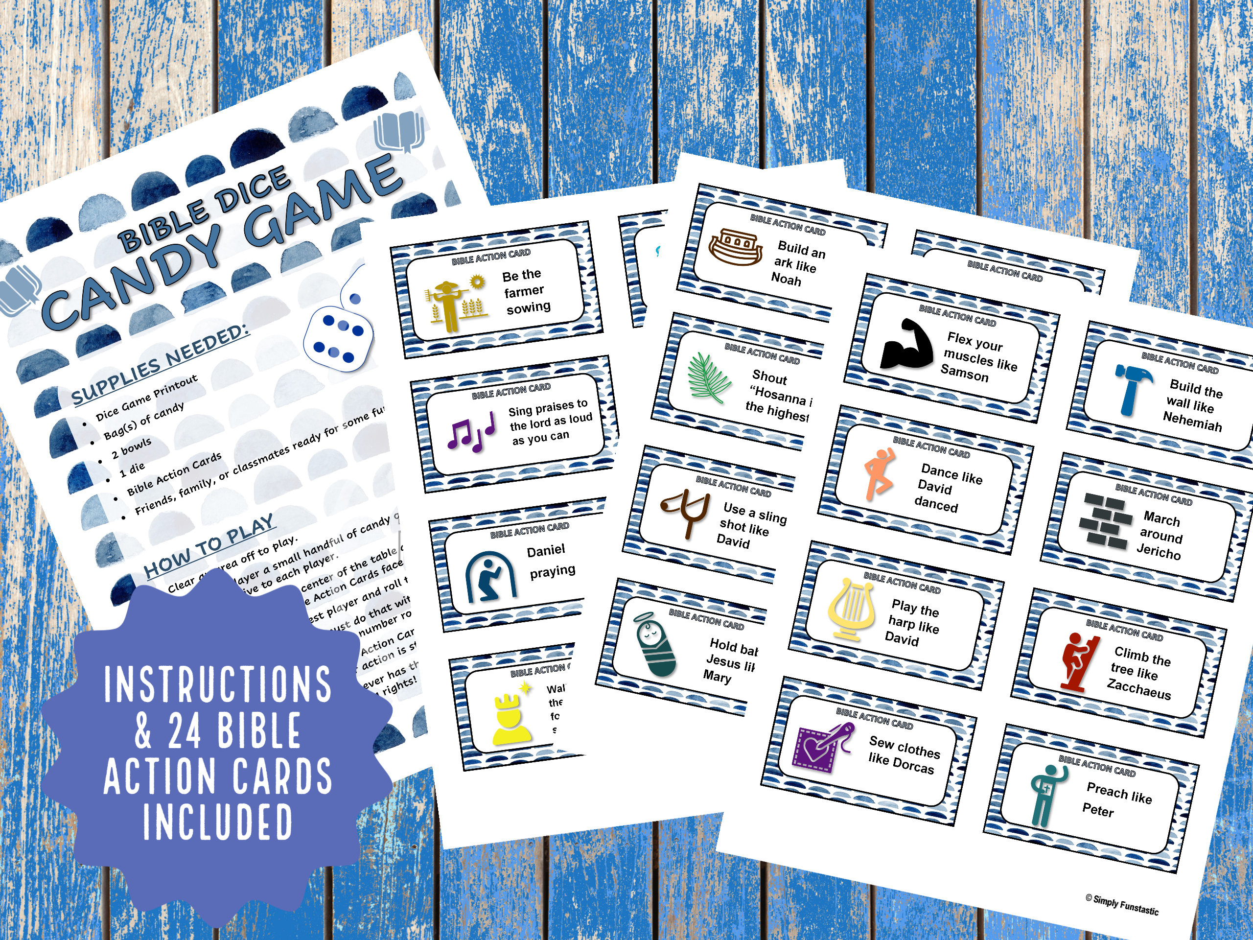 Bible Dice Candy Game Printable | Bible Game | Bible Printable Activity ...