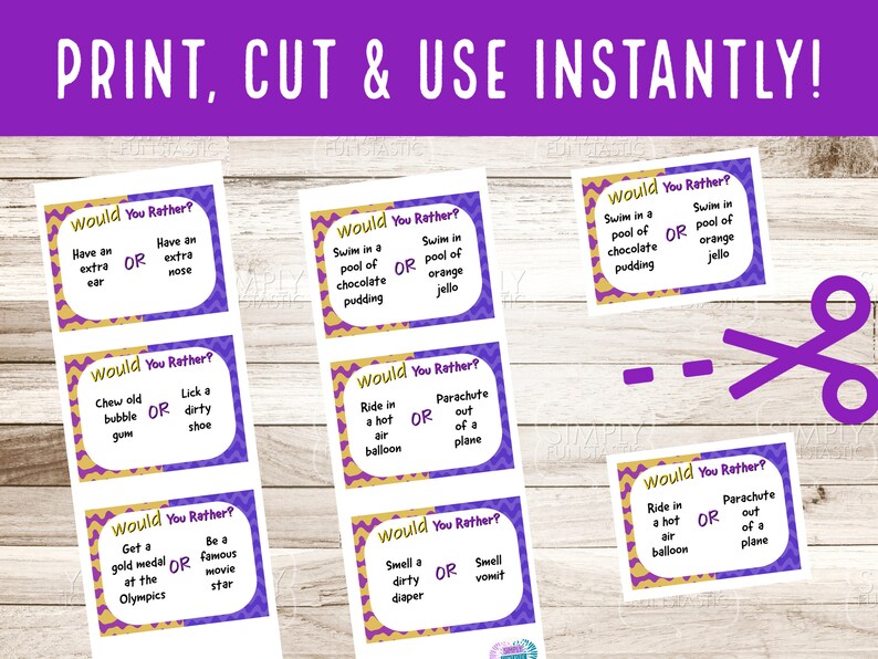 Would You Rather? Game| Fun Ice Breaker Game for Kids |84 Cards ...