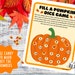 Fill A Pumpkin Dice Game Printable | Instant Download | Print Yourself ...