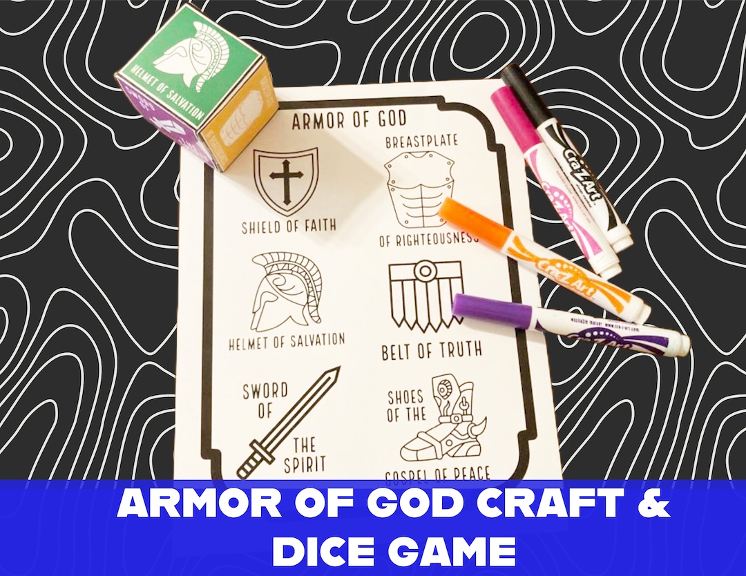 Armor of God Dice Game: Printable Bible Craft (digital Download) - Etsy