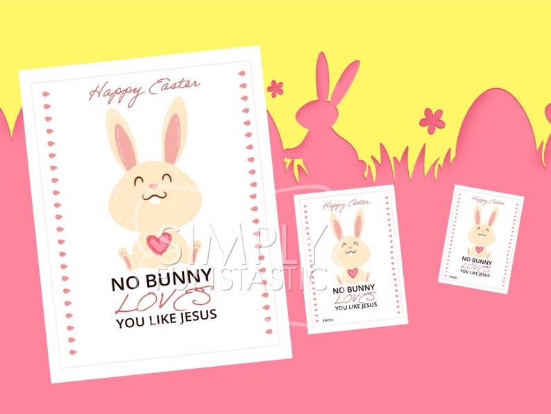 No Bunny Loves You Like Jesus | Christian Easter Gift Tags Printable ...