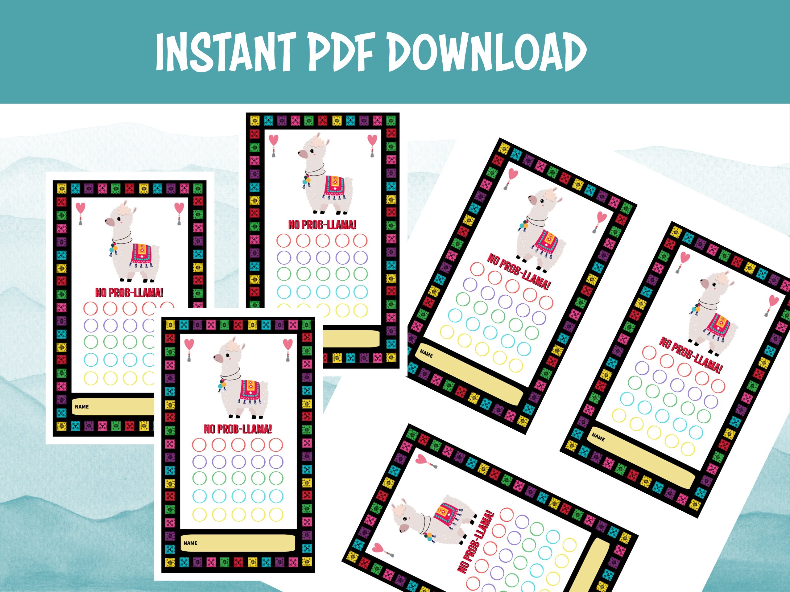 Llama Reward Charts: Kids Chore & Potty Training (digital Download) - Etsy