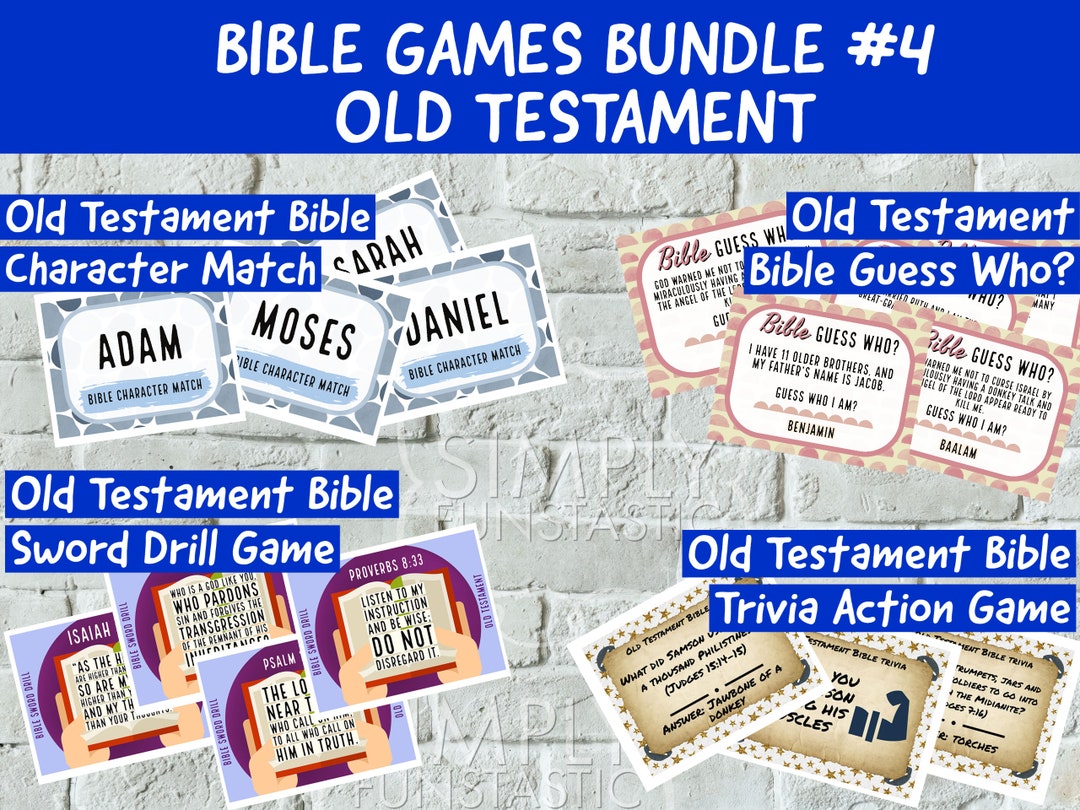 Old Testament Bible Games Bundle: Trivia, Sword Drill, Guess Who ...