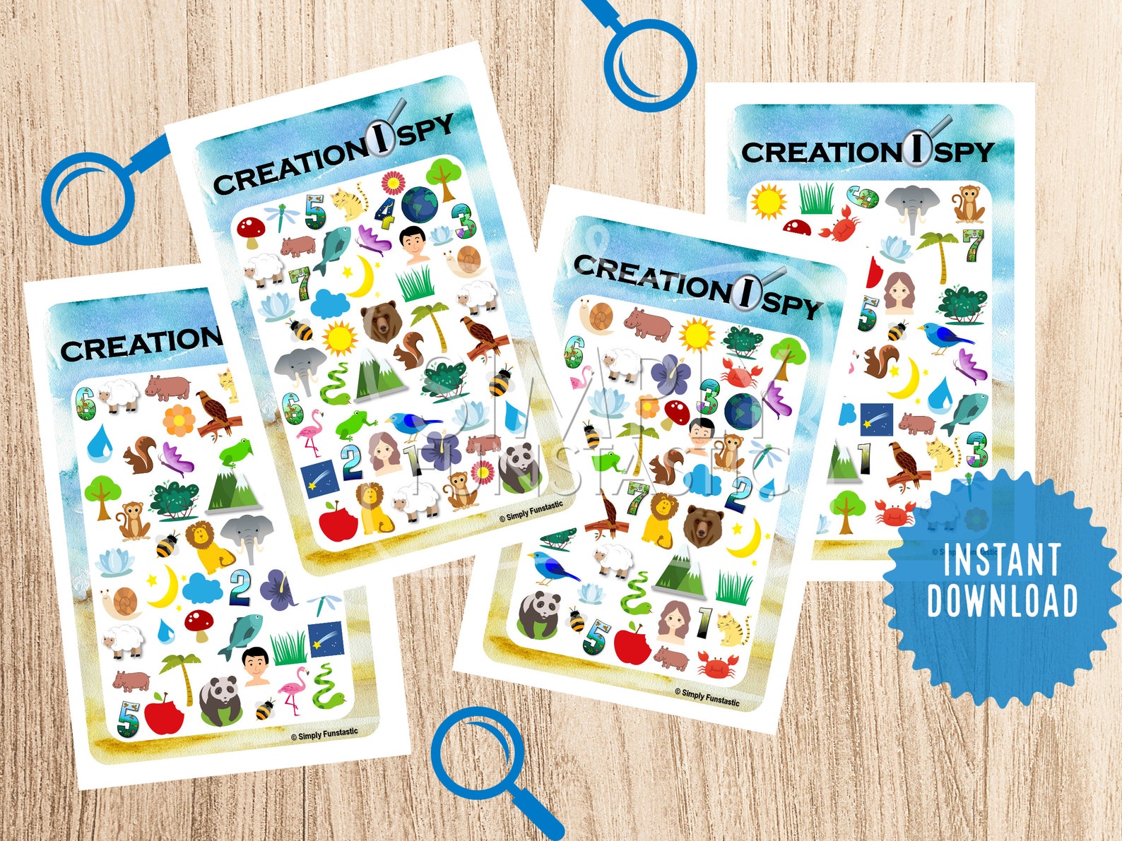 Creation I Spy Game: Bible Sunday School Printable (downloadable) - Etsy