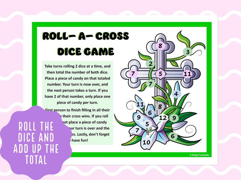 Roll A Cross Dice Game | Bible Candy Game | Fill in Bible Game ...