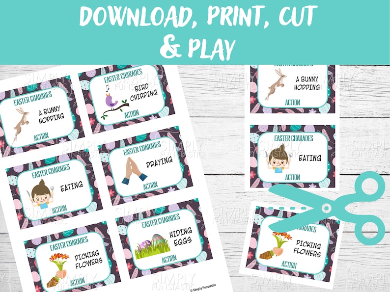 Charades | Easter Charade Game | Printable Easter Charades Game ...