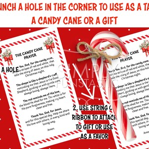 Candy Cane Prayer, Candy Cane Holder, Christmas Favor, Candy Cane Poem ...