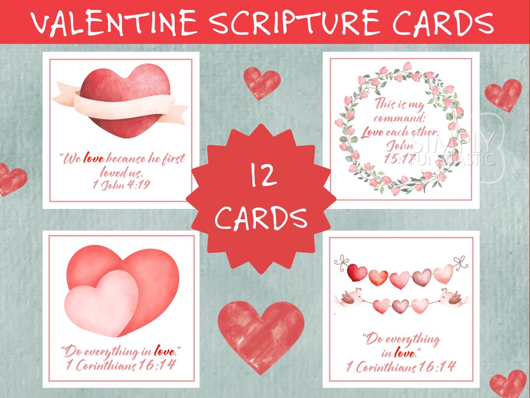 Valentine's Day Cards, Love Bible Verses, Printable Bible Verse ...