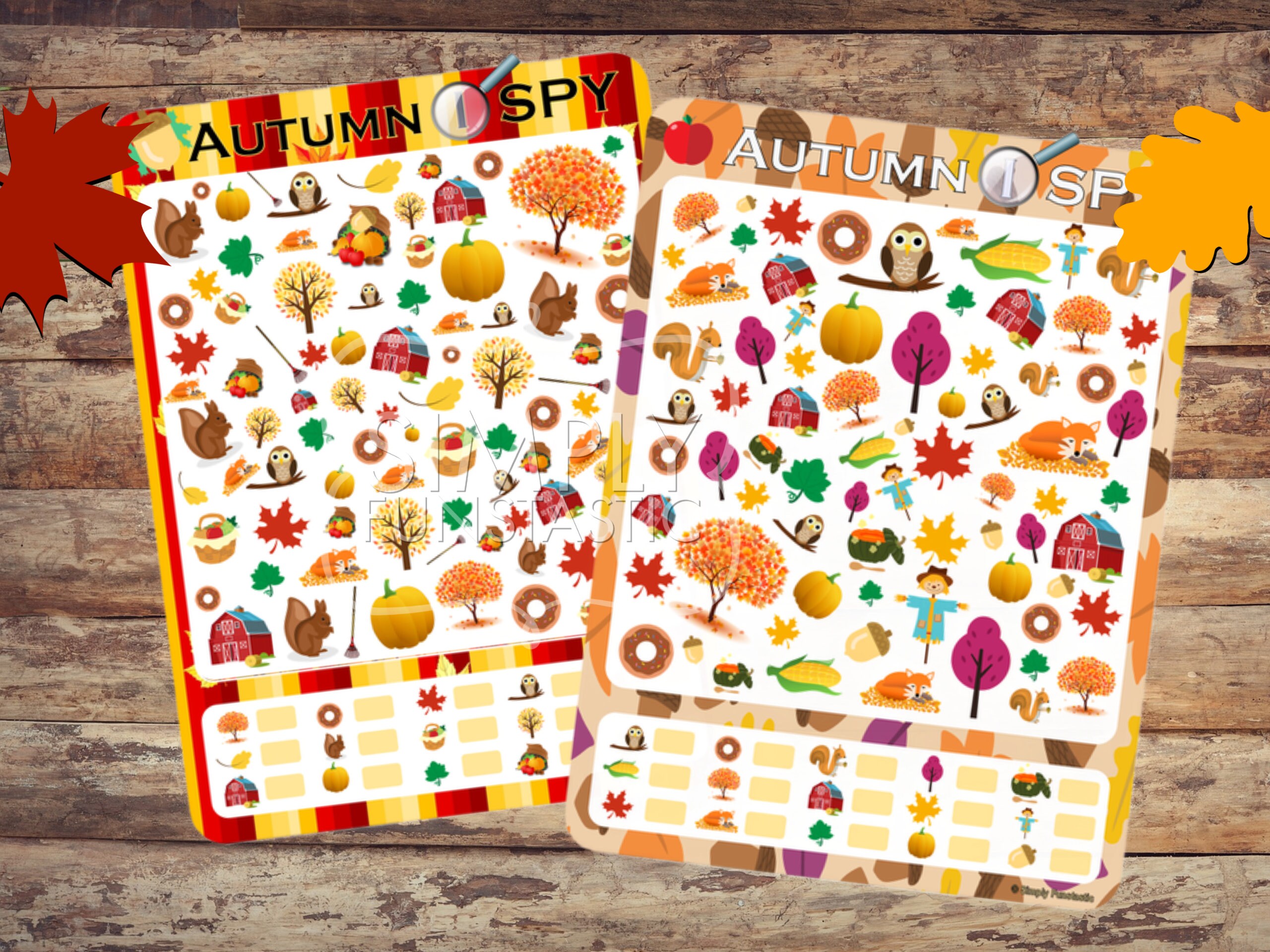 Autumn I Spy Game: Printable Fall Activity (PDF Download) - Etsy
