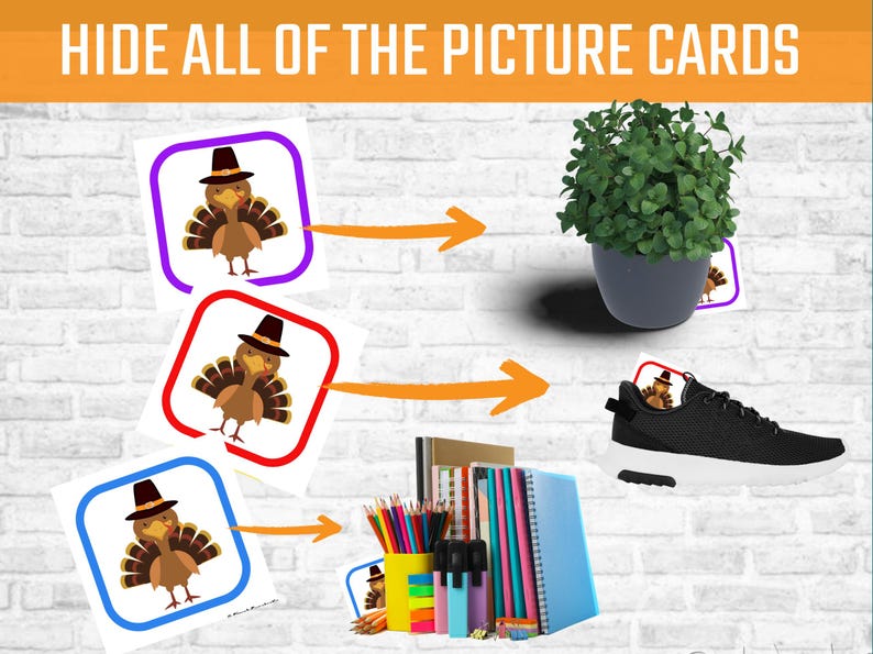 Thanksgiving Turkey Hunt Game for Kids, Printable Children Turkey ...