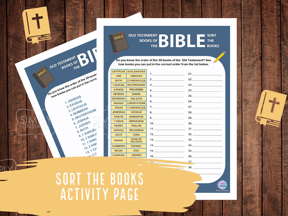 Old Testament Books of the Bible Activity Pages Bible Games Bible ...
