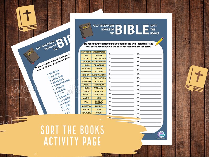 Old Testament Books of the Bible Activity Pages | Bible Games | Bible ...