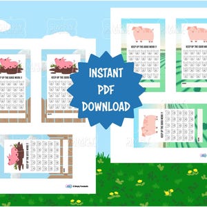 Pig Reward Chart Bundle: Classroom Behavior Tracker (instant Download ...