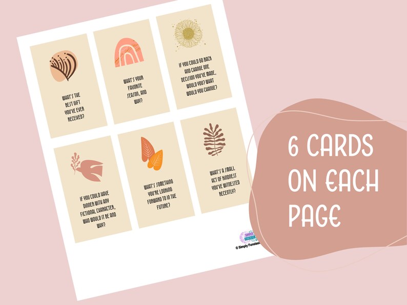 Boho Conversation Starter Cards: 90 Fun Discussion Questions (digital ...