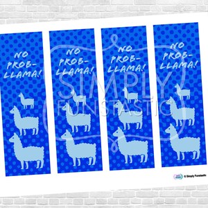 Llama Bookmarks Set of 4 | Llama Printable | 4 Different Designs ...