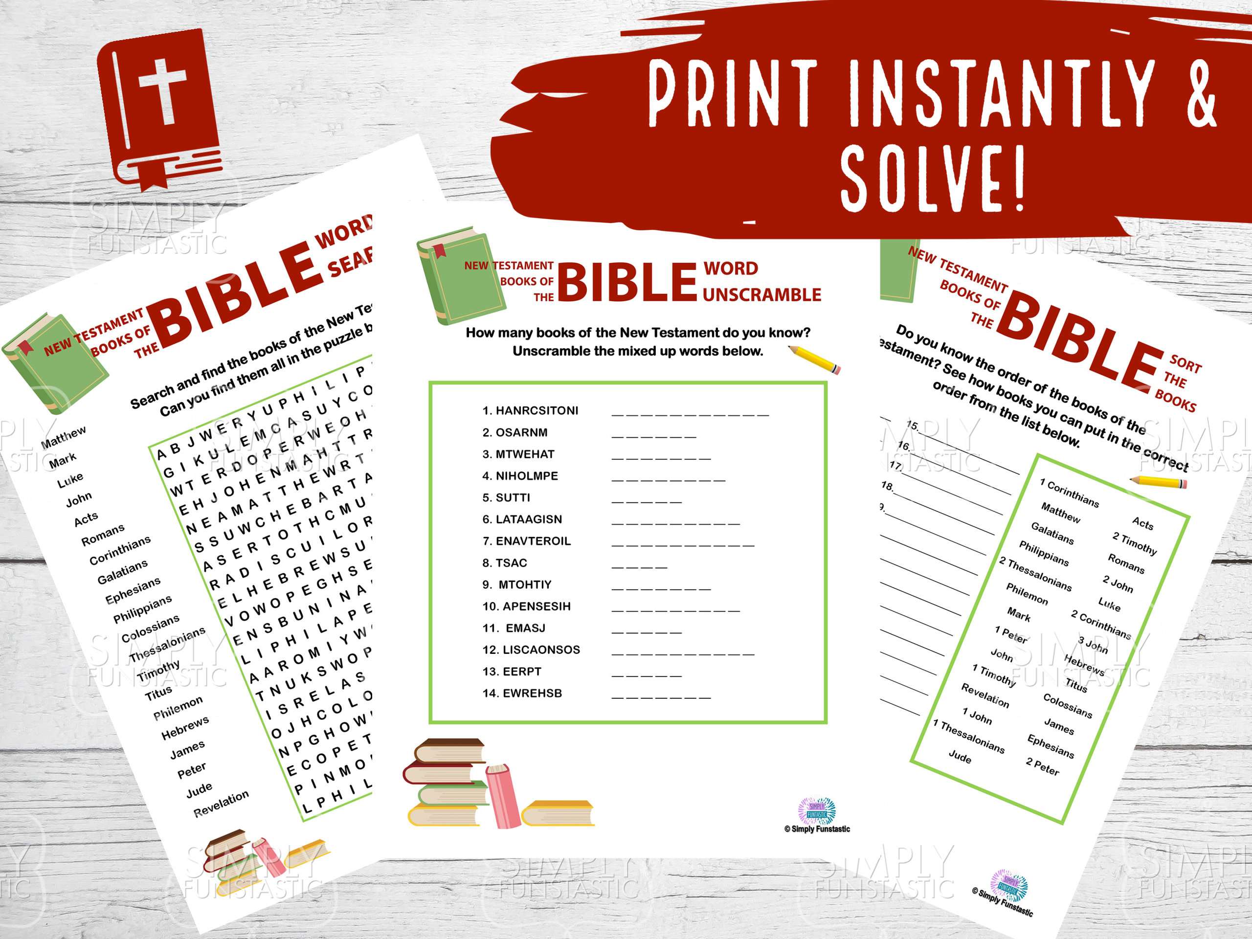 Engaging Bible Activities Set | New Testament Games Pack | Printable ...
