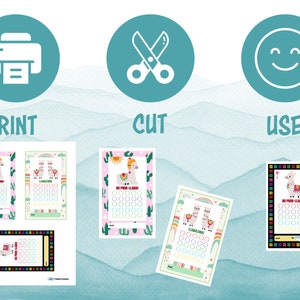 Llama Reward Charts: Kids Chore & Potty Training (digital Download) - Etsy