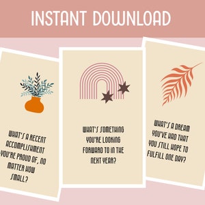 Boho Conversation Starter Cards: 90 Fun Discussion Questions (digital ...