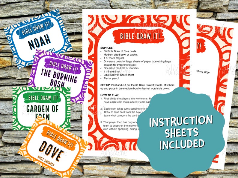 Bible Draw It! Game: Christian Pictionary for Church Groups (instant ...