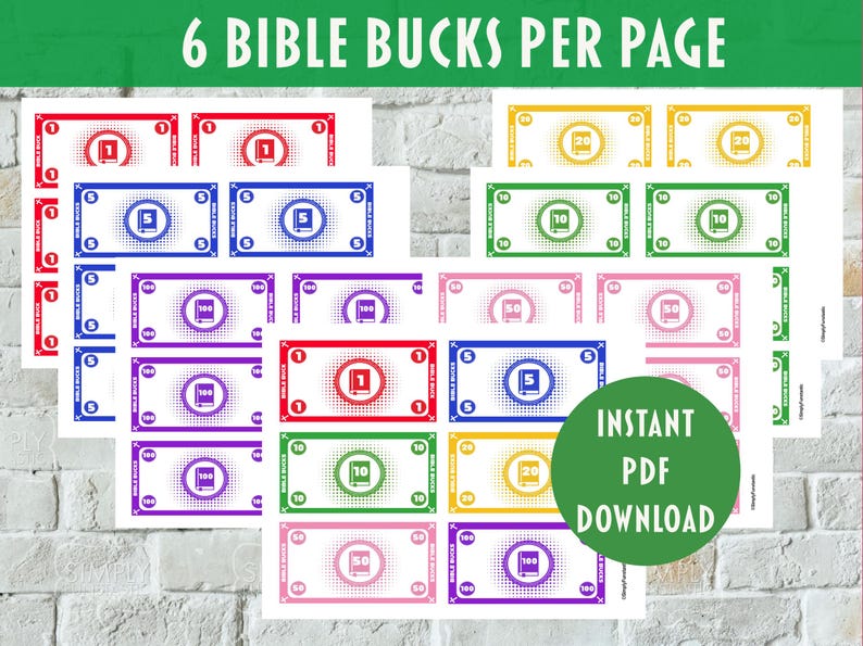Bible Bucks: Christian Reward System for Kids (printable PDF) - Etsy