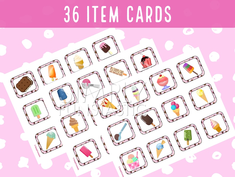 Ice Cream I Spy Game: Printable Party Activity (digital Download ...