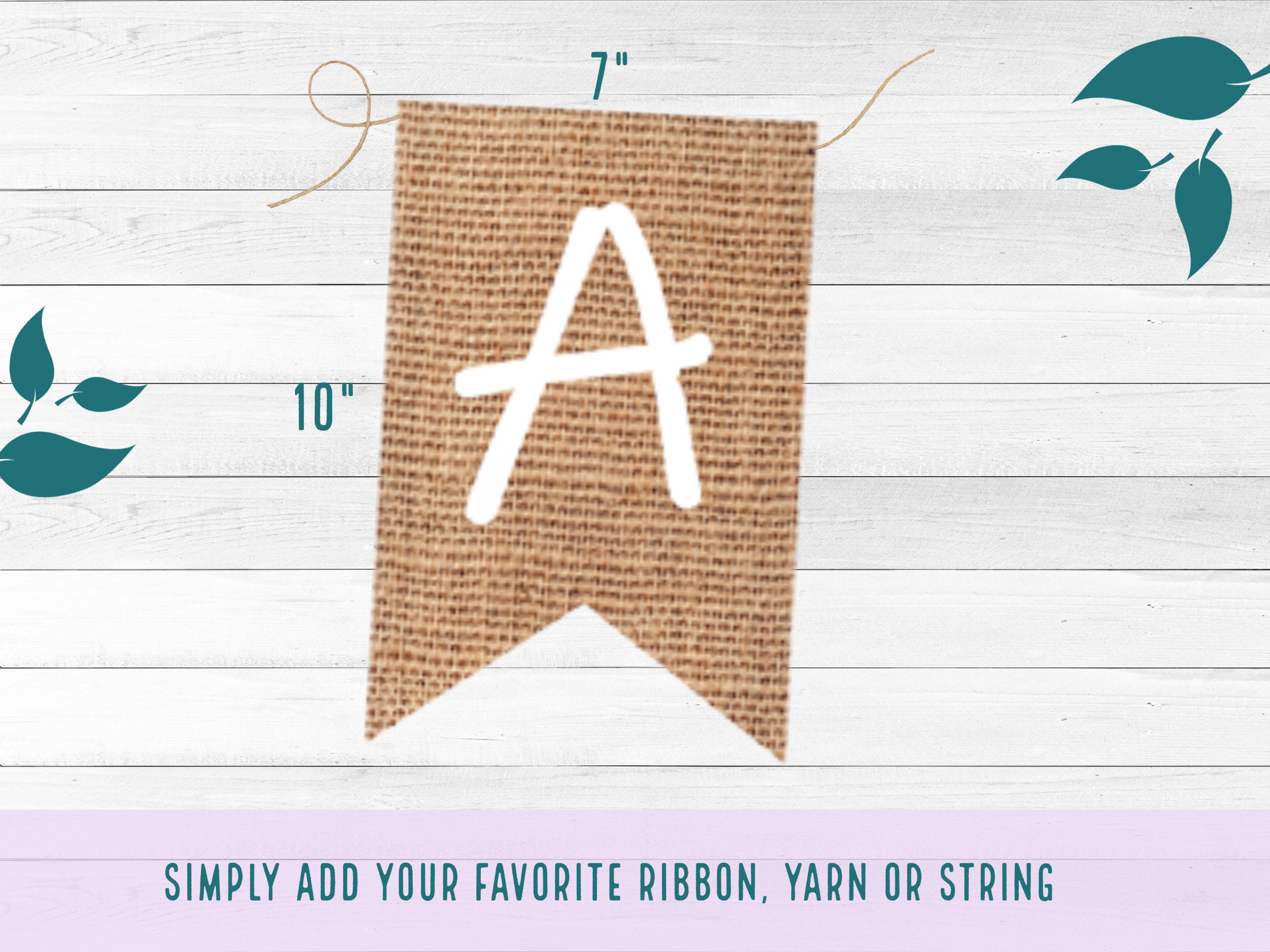 Large Burlap Banner White Lettering |instant Download | Printable ...