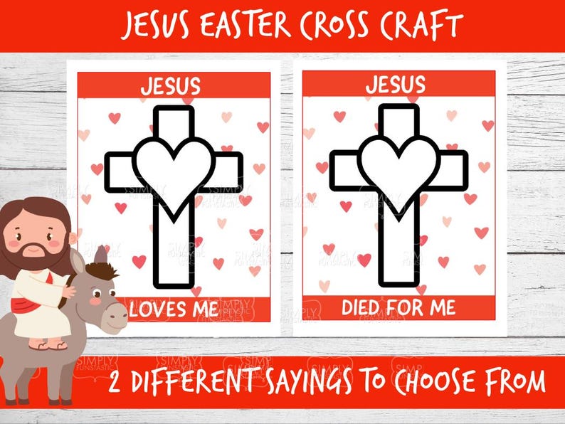 Jesus Died for Me Craft | Jesus Loves Me Easter Craft for Kids ...